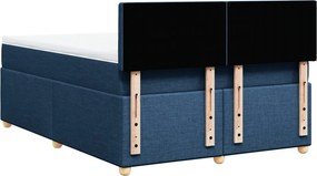Box spring postel s matrací modrá 160x200 cm textil 3286751