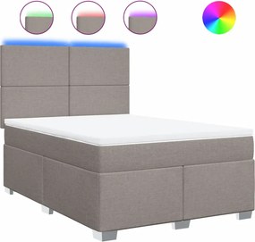 Box spring postel s matrací taupe 140x200 cm textil 3292808