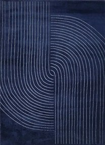 BE Koberec Zen Garden Collection 2403 NAVY - tmavě modrý obdélníkový Rozměr: 60x100 cm
