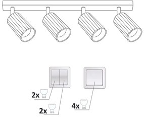 Bodové svítidlo NICEA 4xGU10/10W/230V bílá