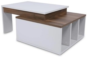 Konferenční stolek Koral (bílá + ořech). 1088723