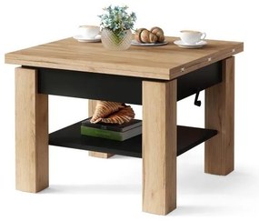 Rozkládací konferenční/jídelní stůl se zvedací deskou CALEB dub craft/černá 5903631912047