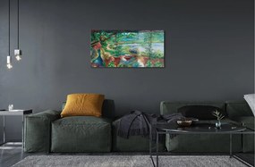 Obraz na skle Art setkání u jezera 140x70 cm