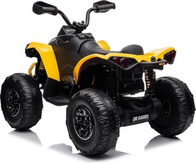 LEAN CARS Čtyřkolka na akumulátor DK-CA002 4x4 12 V 10 Ah, žlutá