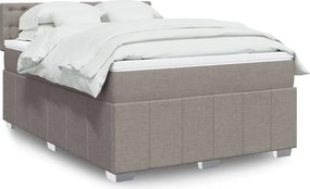Box spring postel s matrací taupe 140x190 cm textil 3289381