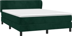 Box spring postel s matrací tmavě zelená 140x190 cm samet 3127370