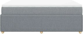 Box spring postel s matrací světle šedá 140 x 190 cm textil 3285567