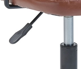 Kancelářská židle z umělé kůže hnědá ALGERITA Beliani