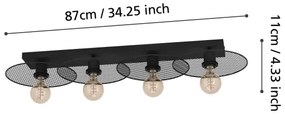 Eglo 43729 - Stropní svítidlo IKESTON 4xE27/40W/230V
