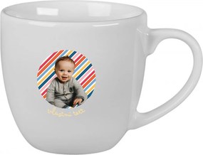 Personalizovaný keramický hrníček 400 ml s výřezem fotky na podkladu