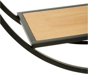 Černá/v přírodní barvě patrová kovová police 61 cm Mataram – Premier Housewares