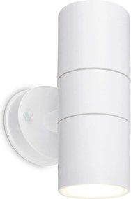 BRILO 3792026 Venkovní nástěnné svítidlo, IP54 voděodolné a prachotěsné, Up/Down, 16cm výška, bílé - BRILO