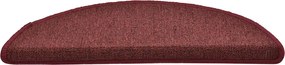Schodové rohože 30 ks 56 x 17 x 3 cm bordó půlkulaté 3365747