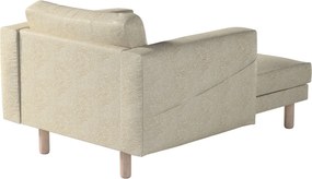 Potah na IKEA Norsborg šezlong s loketními opěrkami barva béžová látka lesklé, pletený vzor, vzorované