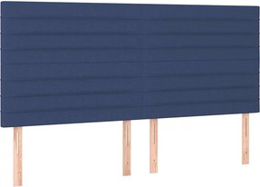 Box spring postel s matrací modrá 160x200 cm textil 3131527