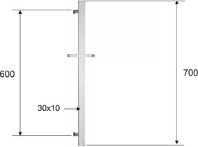 Sapho 600 mm SC415 držák sprchy posuvný černá mat