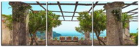 Obraz na plátně - Starověká zahrada na mořském pobřeží - panoráma 5249B (120x40 cm)