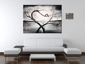 Gario Ručně malovaný obraz Ptačí láska Rozměry: 100 x 70 cm