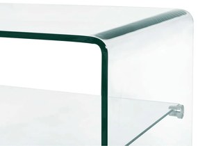 Konferenční stolek čirý 50 x 45 x 33 cm tvrzené sklo - Default Title