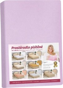 Bellatex Prostěradlo plátěné s gumou 90x200 cm fialová