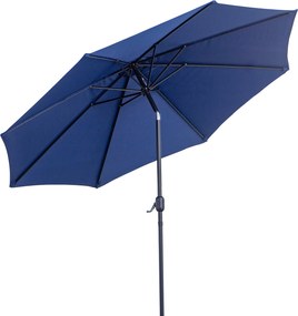 Zahradní slunečník Outsunny Ø295x250 cm s kličkou - venkovní slunečník s náklonem a odnímatelným kovovým stožárem pro terasu, bazén a patio | Aosom