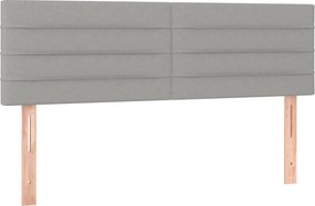 Box spring postel s matrací světle šedá 140 x 190 cm textil 3126317