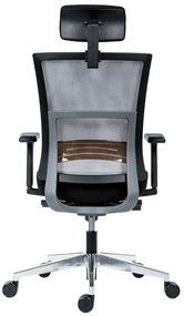 Next kancelářská židle s podhlavníkem šedo-černá