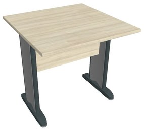 Stůl jednací rovný 80 cm - Hobis Cross CJ 800 Dekor stolové desky: akát, Dekor lamino podnože: akát, Barva nohou: černá