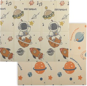AIYAPLAY Dětský koberec na lezení pro děti 0-6 let ve vesmírném motivu s vodotěsným XPE materiálem, vícebarevný, 196x176x1,5 cm