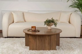 Designový konferenční stolek Zakwani 90 cm vzor ořech