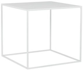 OnaDnes -20% Nordic Design Bílý kovový konferenční stolek Moreno 50 x 50 cm