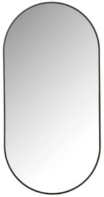 OnaDnes -20% Černé kovové oválné zrcadlo J-line Canny 100 x 50 cm