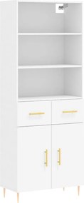 Skříň highboard bílá 69,5 x 34 x 180 cm kompozitní dřevo 3200505