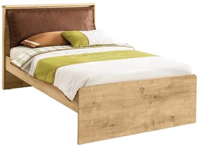 Studentská postel s polštářem Cody 120x200cm - dub světlý