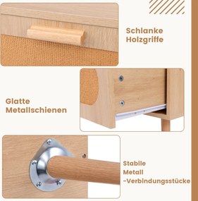 Costway Konferenční stolek do obývacího pokoje se 2 zásuvkami – 100 × 50 × 41 cm