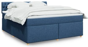 Box spring postel s matrací modrá 180x200 cm textil 3289072