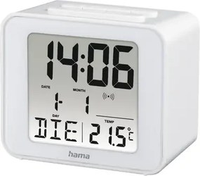 Hama Cube digitální budík řízený rádiovým signálem bílá