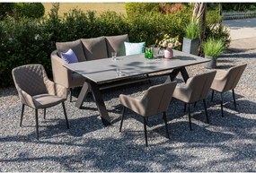 Doppler NOVA PARIS LIKA-TEX® zahradní sedací souprava 6+1 mocca