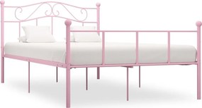 vidaXL Rám postele kov 120 x 200 cm [284539] Barva: Růžová