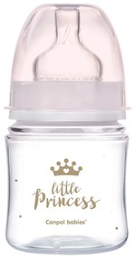 CANPOL BABIES Lahev se širokým hrdlem Royal Baby 120 ml růžová