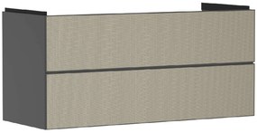 Hansgrohe Xevolos E - Umyvadlová skříňka 118x58x48 cm, 2 zásuvky, matná šedá/bronz 54186390