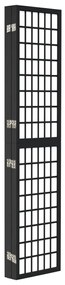 Skládací 5dílný paraván v japonském stylu 200 x 170 cm černý,  352081