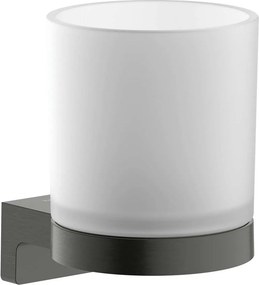 Hansgrohe AddStoris S - Držák kartáčků a pasty, matné sklo/kartáčovaný černý chrom 41769340