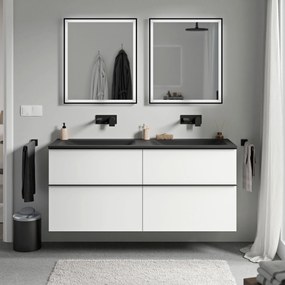 Koupelnová skříňka LAVOA 120 cm s umyvadlem z minerálního odlitku CREAM - možnost volby barvy
