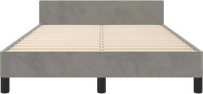 Rám postele bez matrací světle šedá 120x190 cm samet 3270566