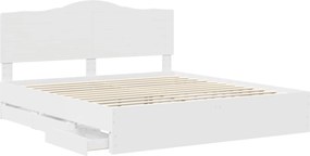 Rám postele se zásuvkou Bílý 180 x 200 cm Inženýrské dřevo 3413387