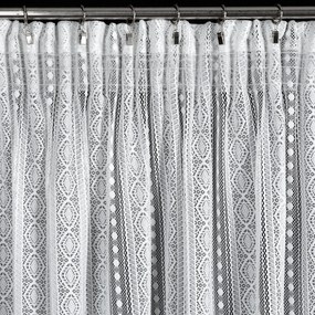 ZÁVĚS NA PÁSCE ADORA 140X270 CM BÍLÁ