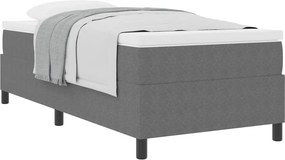 Postel s boxspringem Světle šedá a bílá 90 x 200 cm 3337442