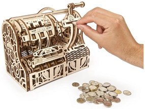 Ugears 3D dřevěné mechanické puzzle Pokladna