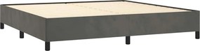 Box spring postel s matrací tmavě šedá 200x200 cm samet 3129352